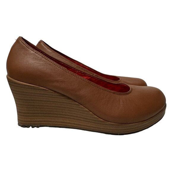 CROCS | Shoes | Crocs Aleigh Closed Toe Wedge Heel Womens 8 W Walnut ...
